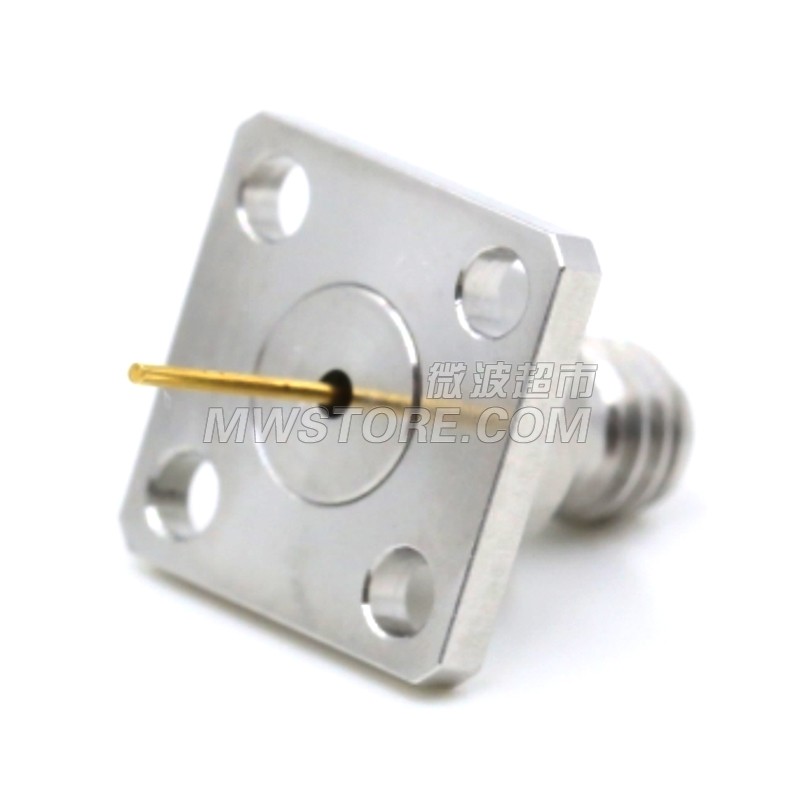 1.0mm Female For PCB Connector, 4 Hole Flange, DC-110GHz