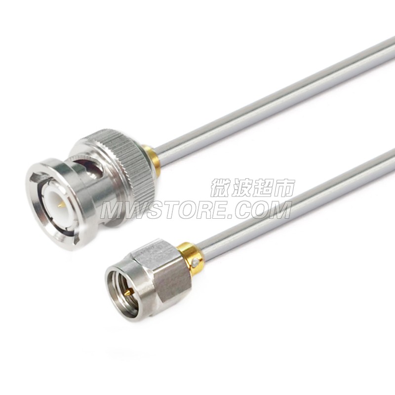 BNC Male to SMA Male Cable Using GUT-141(TIN/Copper) Coax,DC-3GHz