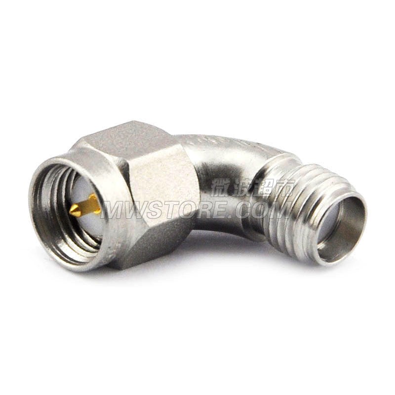 SMA(M)-SMA(F) Precision Adapter,Radius Right Angle,DC-18GHz