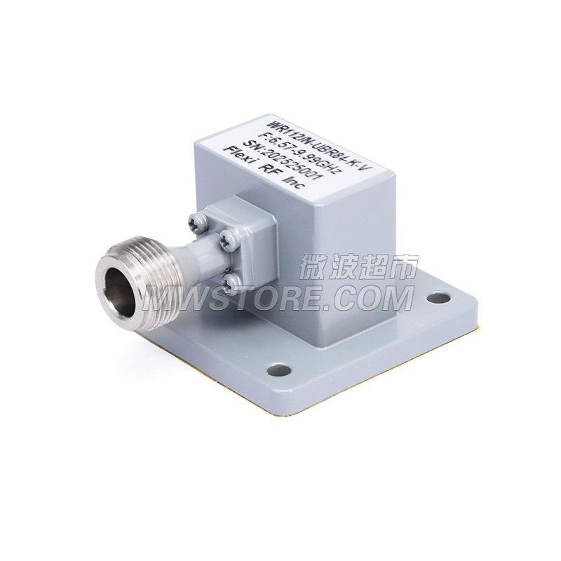 WR112 With UBR84 Flange-N母正交波导同轴转换器，6.57-9.99GHz