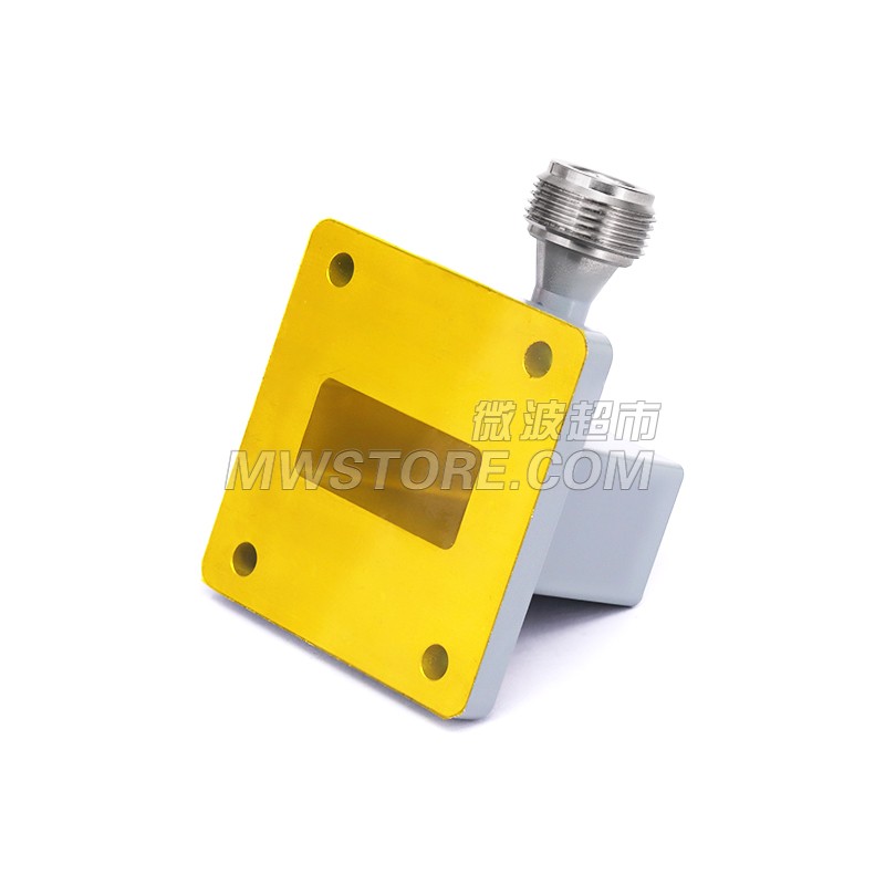 WR112 With UBR84 Flange-N母正交波导同轴转换器，6.57-9.99GHz