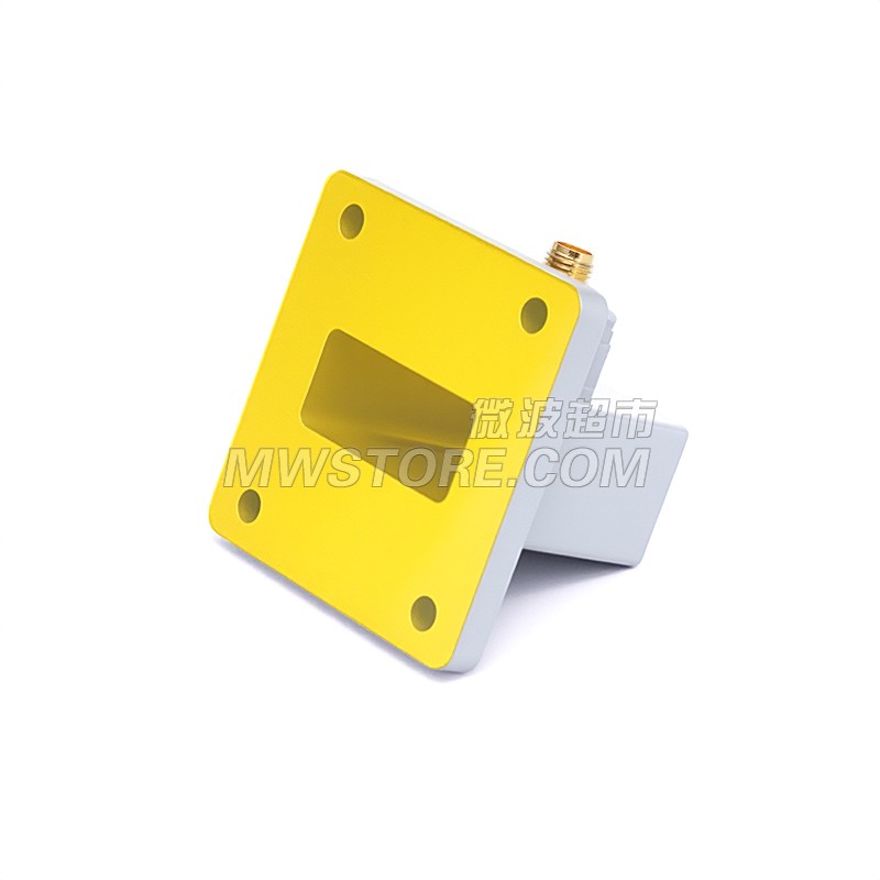 WR112 With UBR84 Flange-SMA母正交波导同轴转换器，6.57-9.99GHz