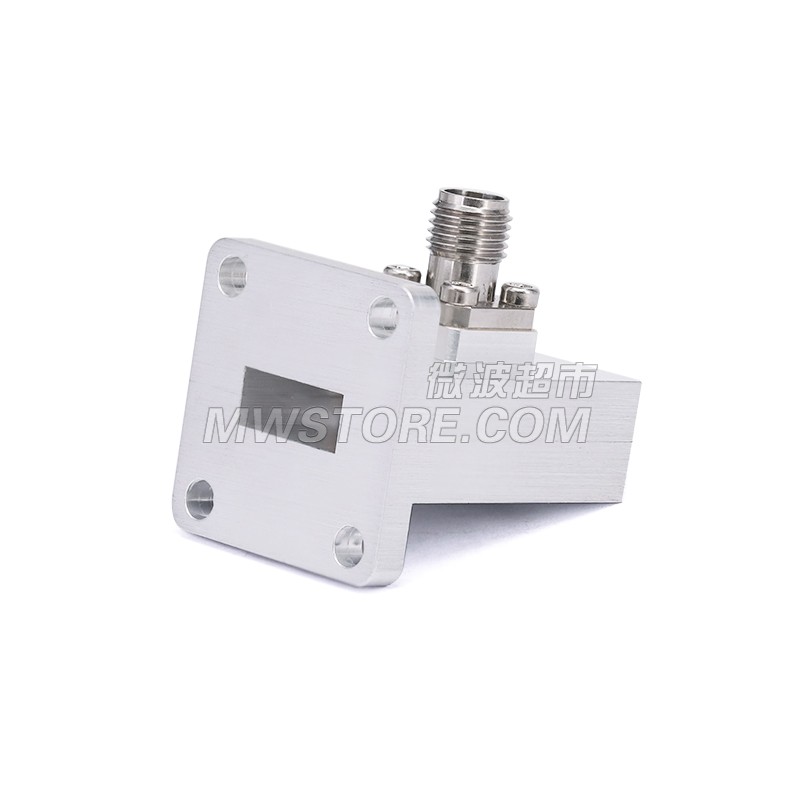 WR42 With UBR220 Flange-2.92mm母正交波导同轴转换器，18-26.5GHz