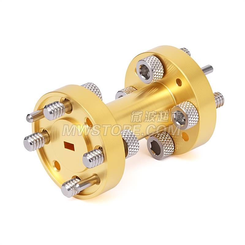 WR12 转 WR10 直波导转接器| 1 Inch 长度 | UG-387/U 转 UG-387/U 法兰 | 75 - 90GHz