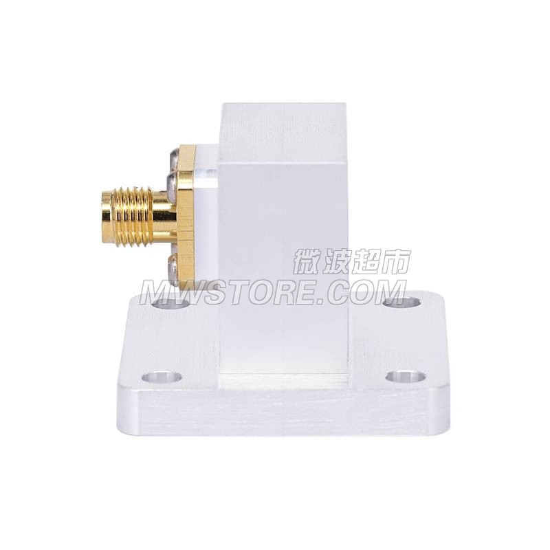 WR-62 to SMA Female Right Angle Waveguide to Coax Adapter with UBR140 ...